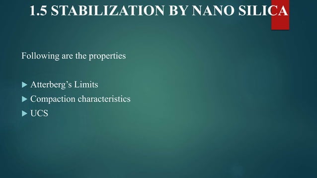 Soft Soil Stabilization using Nanomaterials | PPTX