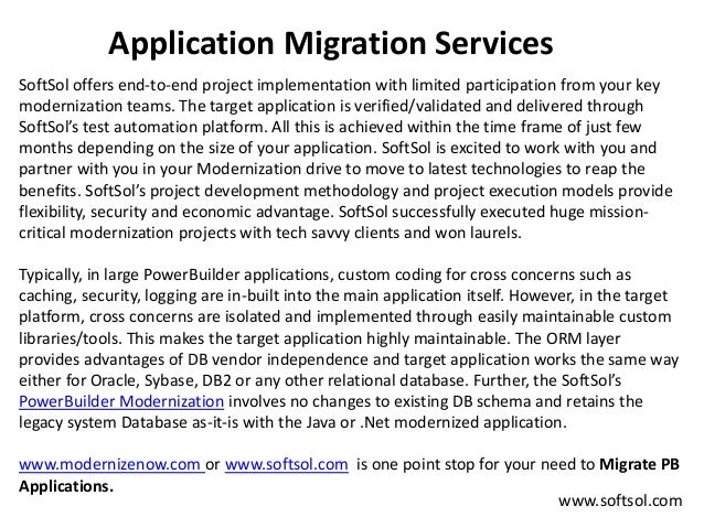 SoftSol Application Migration Services