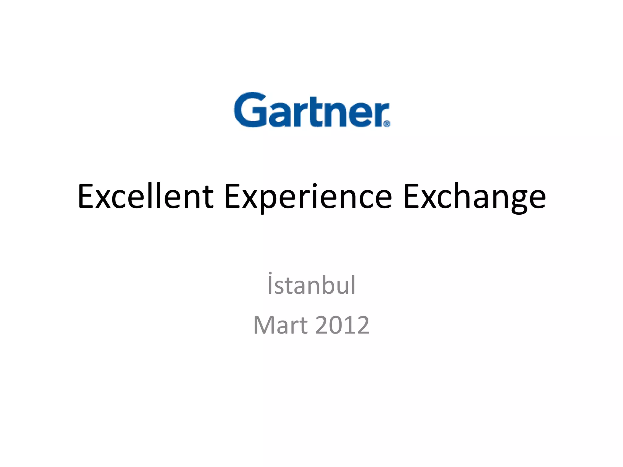Gartner EEE PMO - SoftTech Sunumu | PPTX