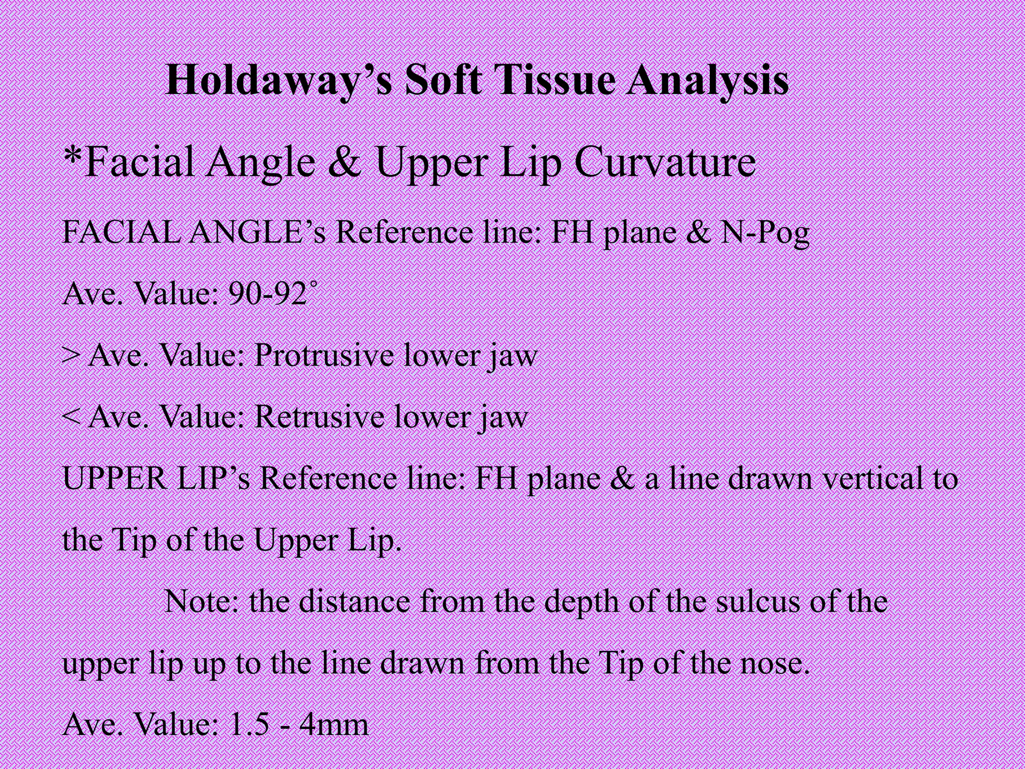 Soft tissue analysis report) | PPTX