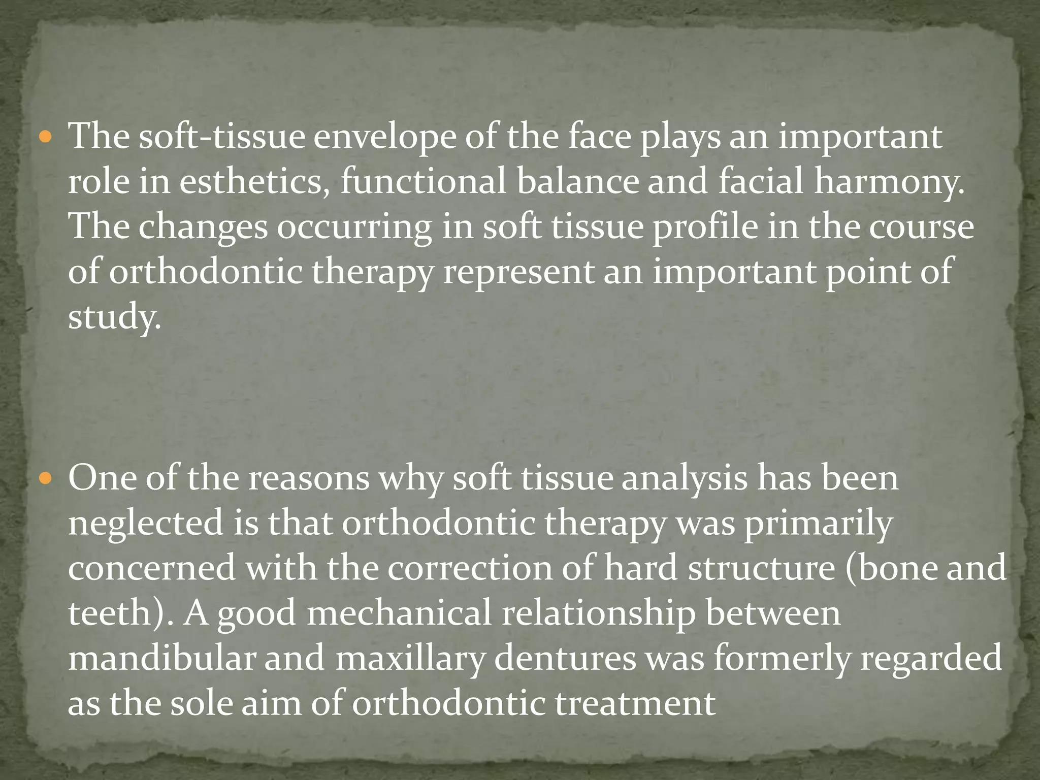 Soft tissue analysis | PPTX