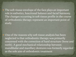 Soft tissue analysis | PPTX