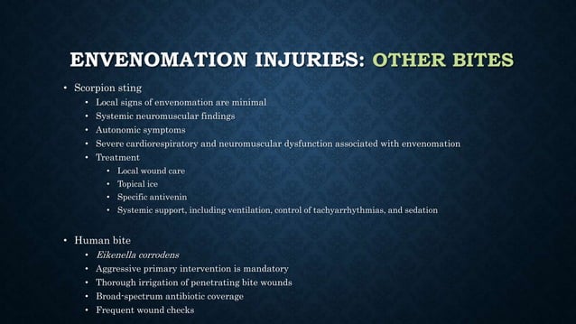 Soft tissue and envenomation injuries | PPT