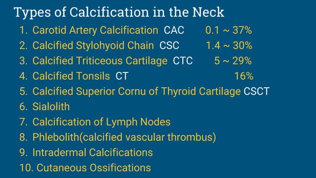 Soft Tissue Calcification In The Neck Ppt
