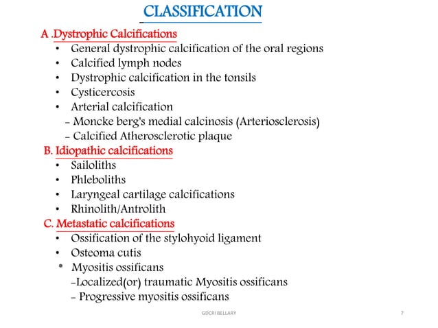 abnormal calcifications in head and neck region also with oral tissues ...