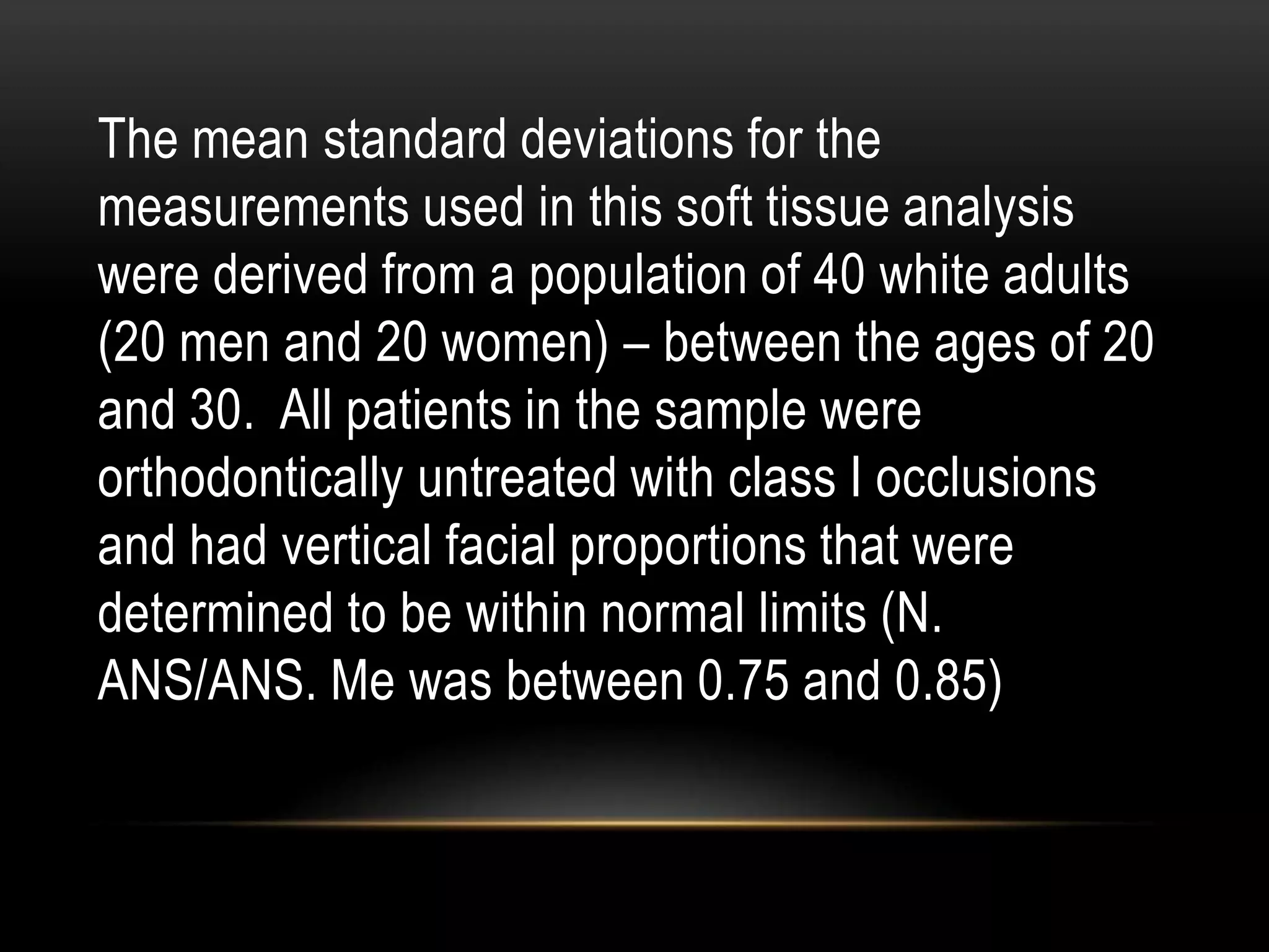 Soft tissue cephalometric analysis for orthognathic surgery | PPTX