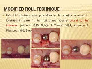 Soft tissue considerations for implant placement | PPT