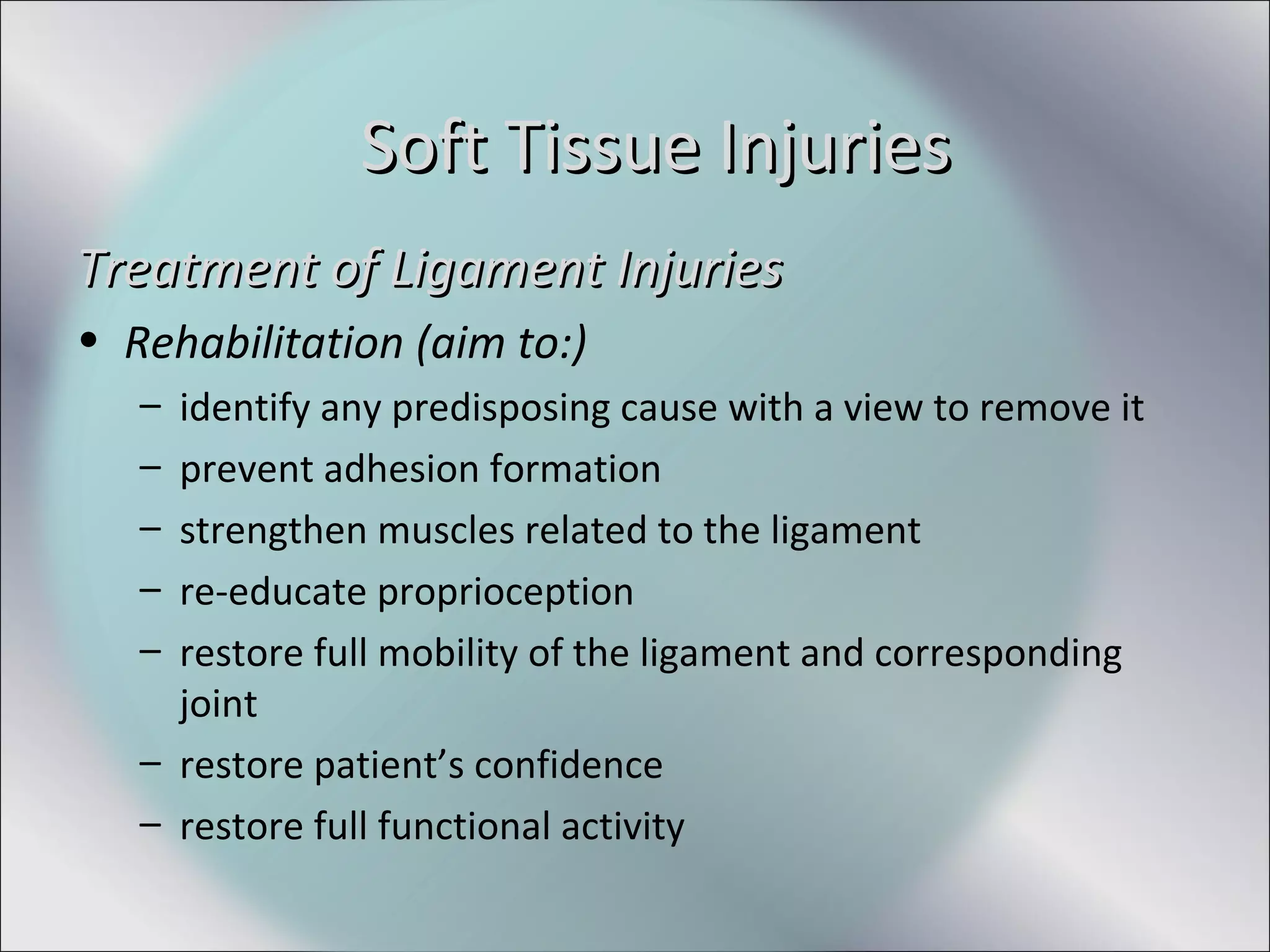 Soft tissue injuries | PPT