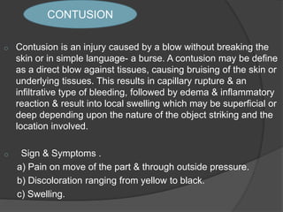 Soft tissue injuries | PPTX