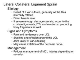 Soft tissue injuries of Knee ORTHODE.ppt