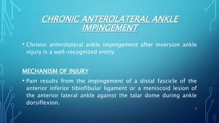 Soft Tissue Injuries Of The Ankle | PPTX
