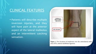Soft Tissue Injuries Of The Ankle | PPTX