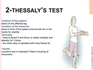 Soft tissue injury of the knee | PPTX