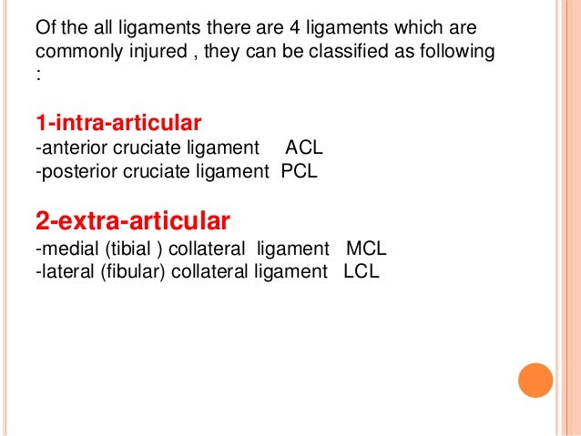 Soft tissue injury of the knee
