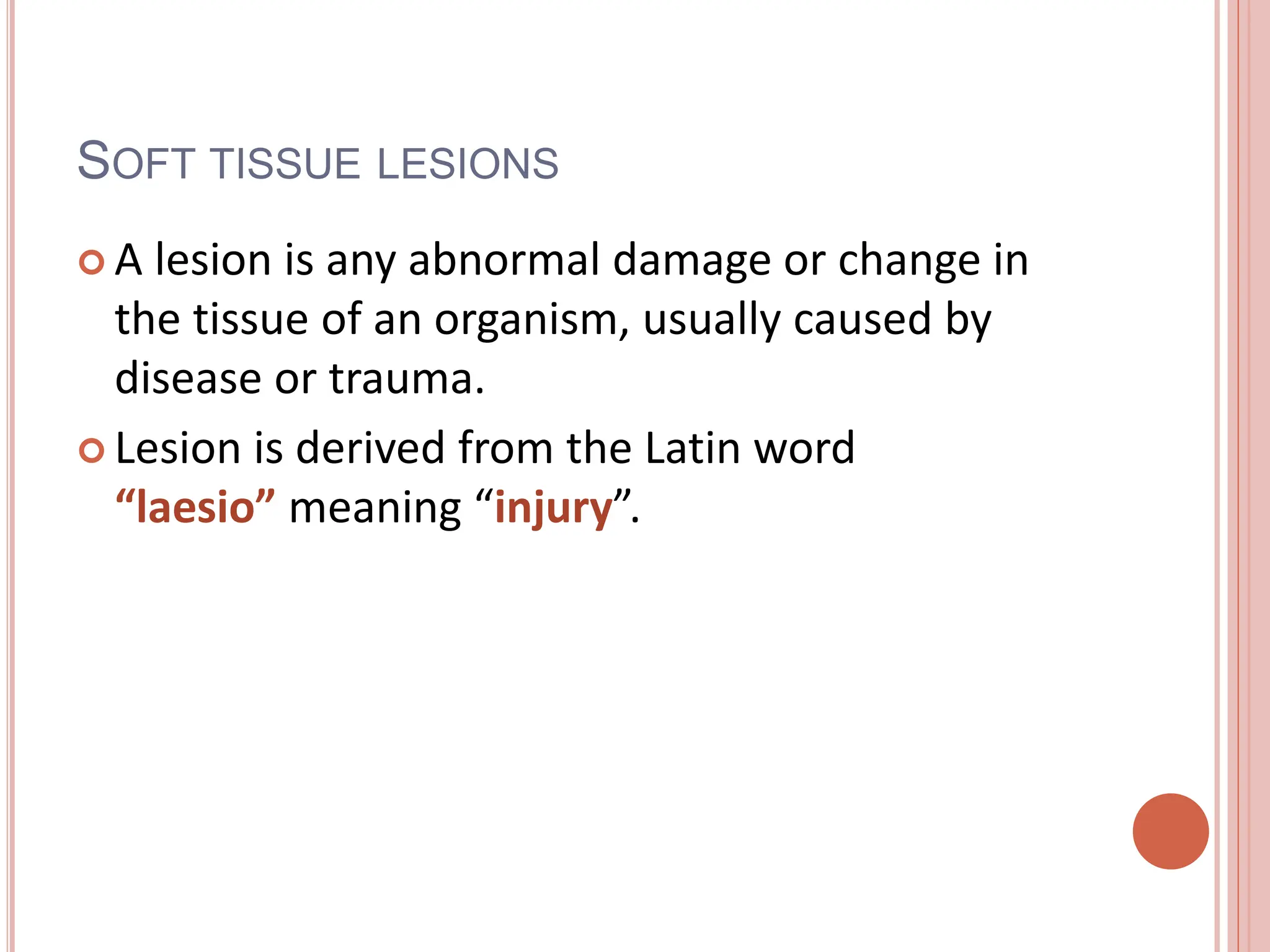 Soft tissue lesions/sprain,strian,acute injury, subacute injury ...