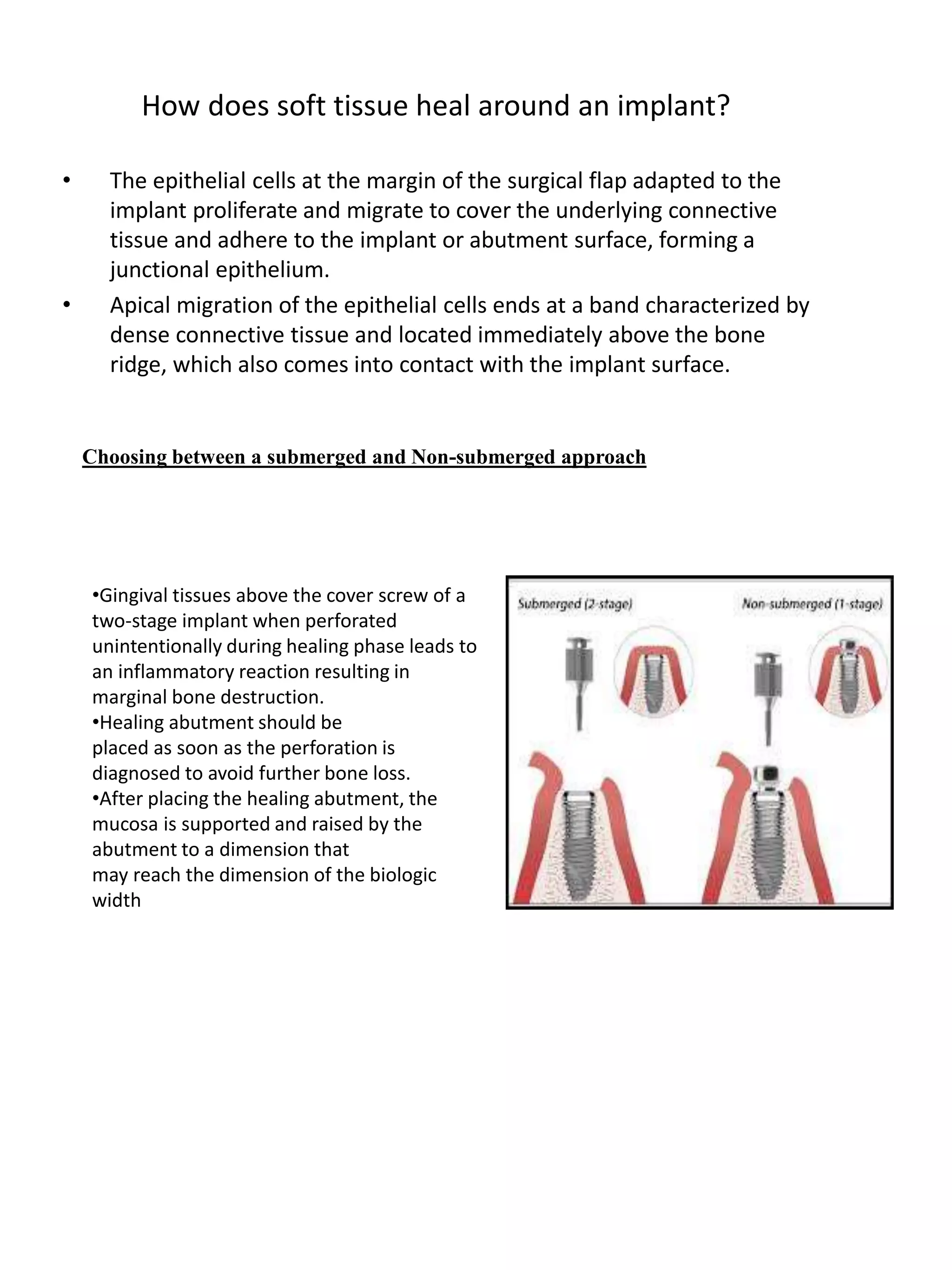 Soft tissue management around dental implant | PPTX