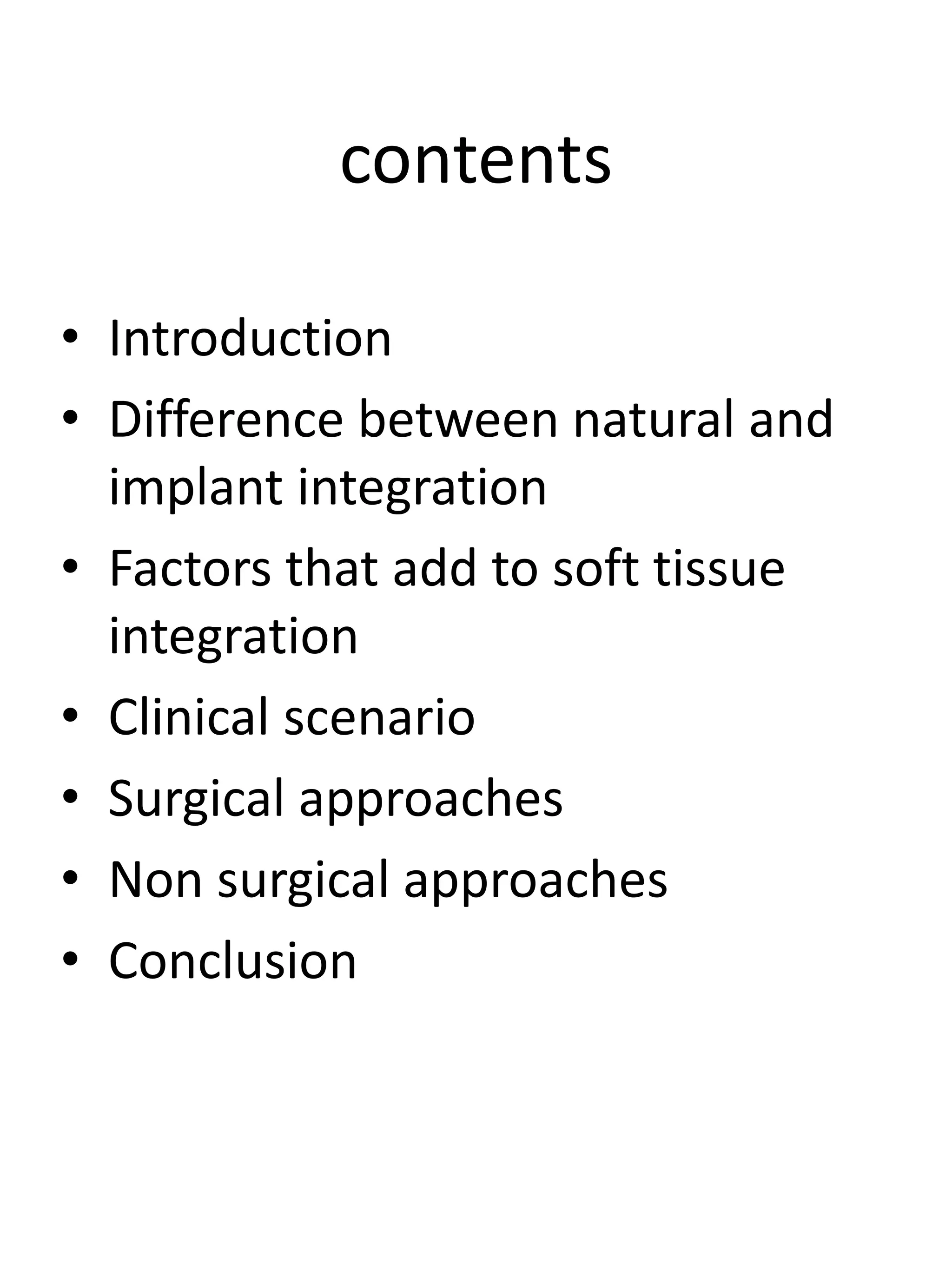 Soft tissue management around dental implant | PPTX