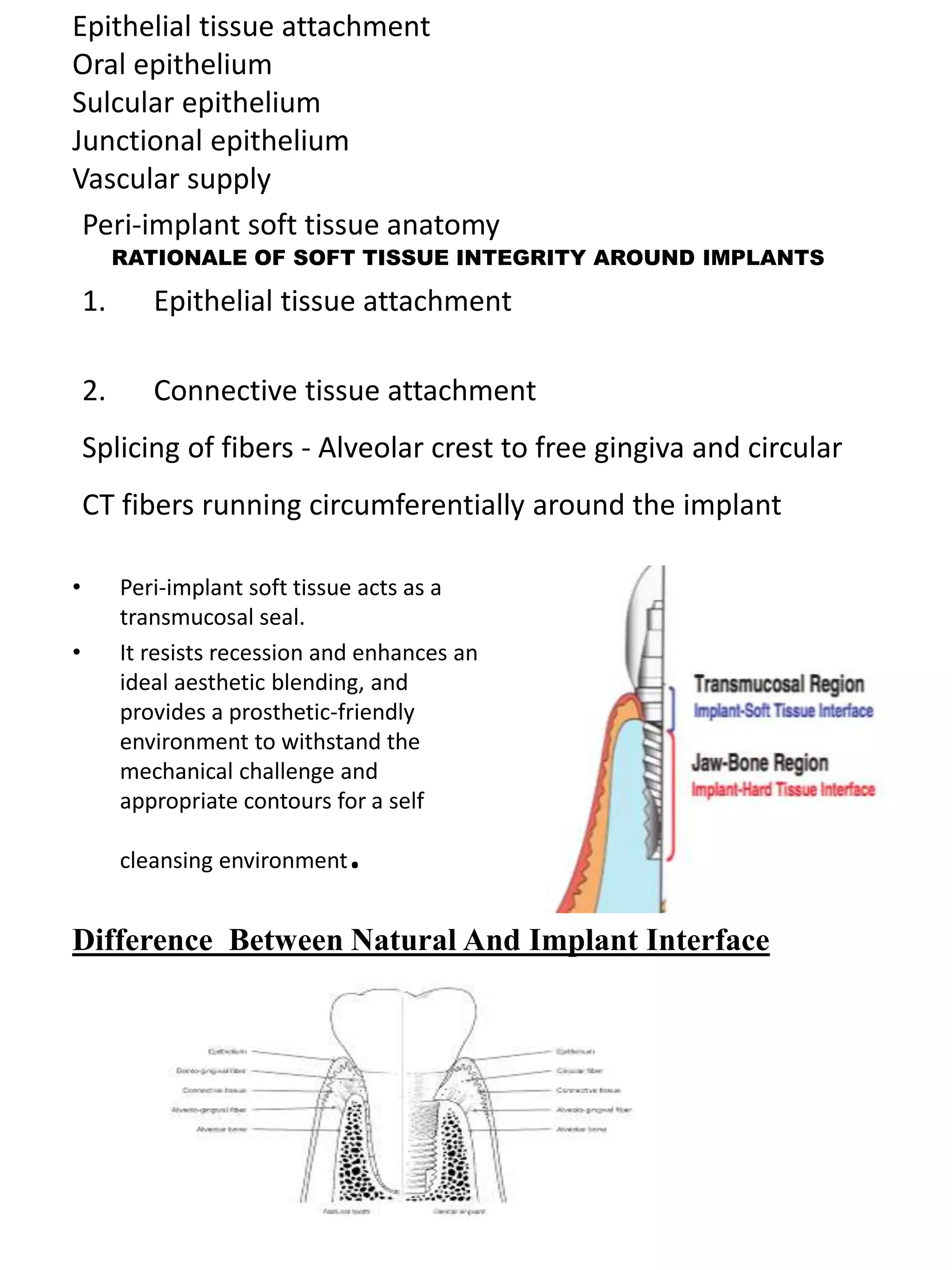 Soft tissue management around dental implant | PPTX