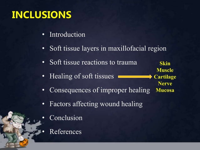 Soft tissue response and healing in omfs | PPT