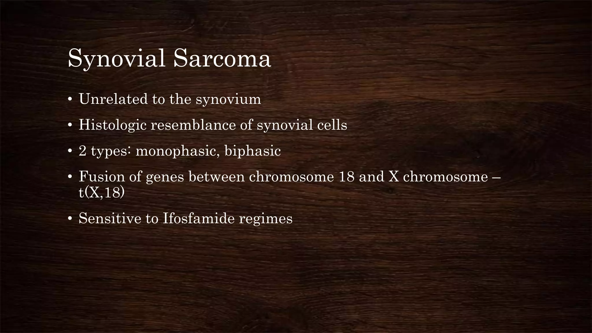 Soft tissue sarcoma | PPTX | Cancer | Diseases and Conditions