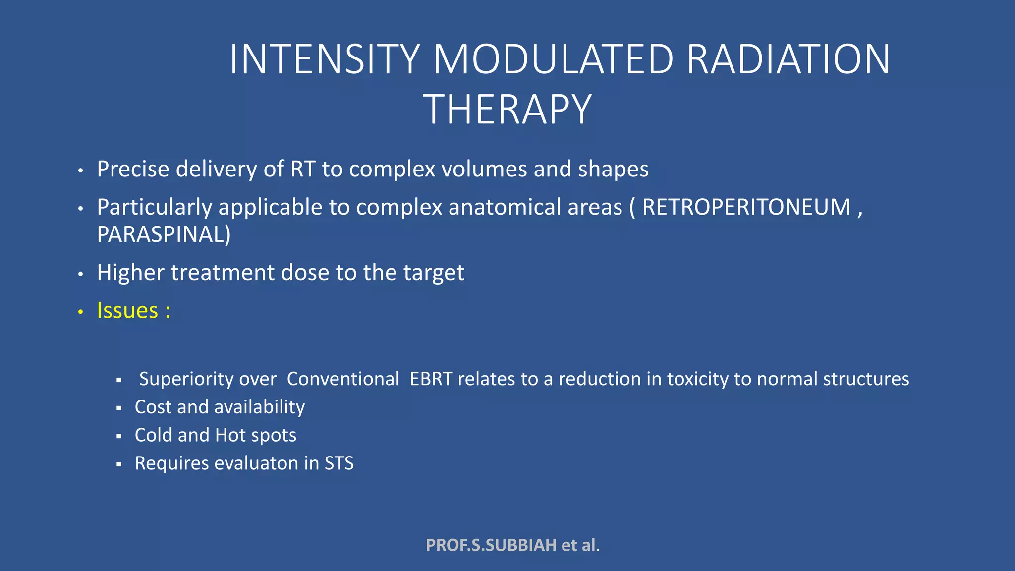Soft tissue sarcoma role of radiation therapy | PPTX