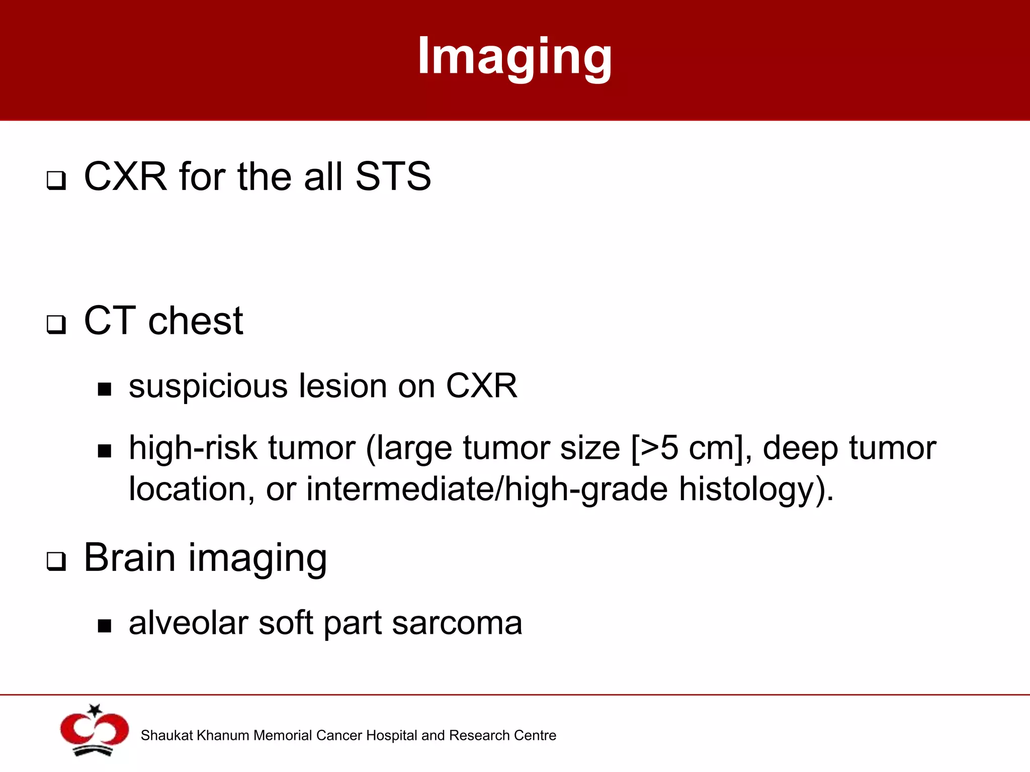 Soft tissue sarcoma (Overview) | PPTX