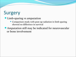 Soft tissue sarcomas, treatment (surgical, radiation, chemotherapy) | PPT