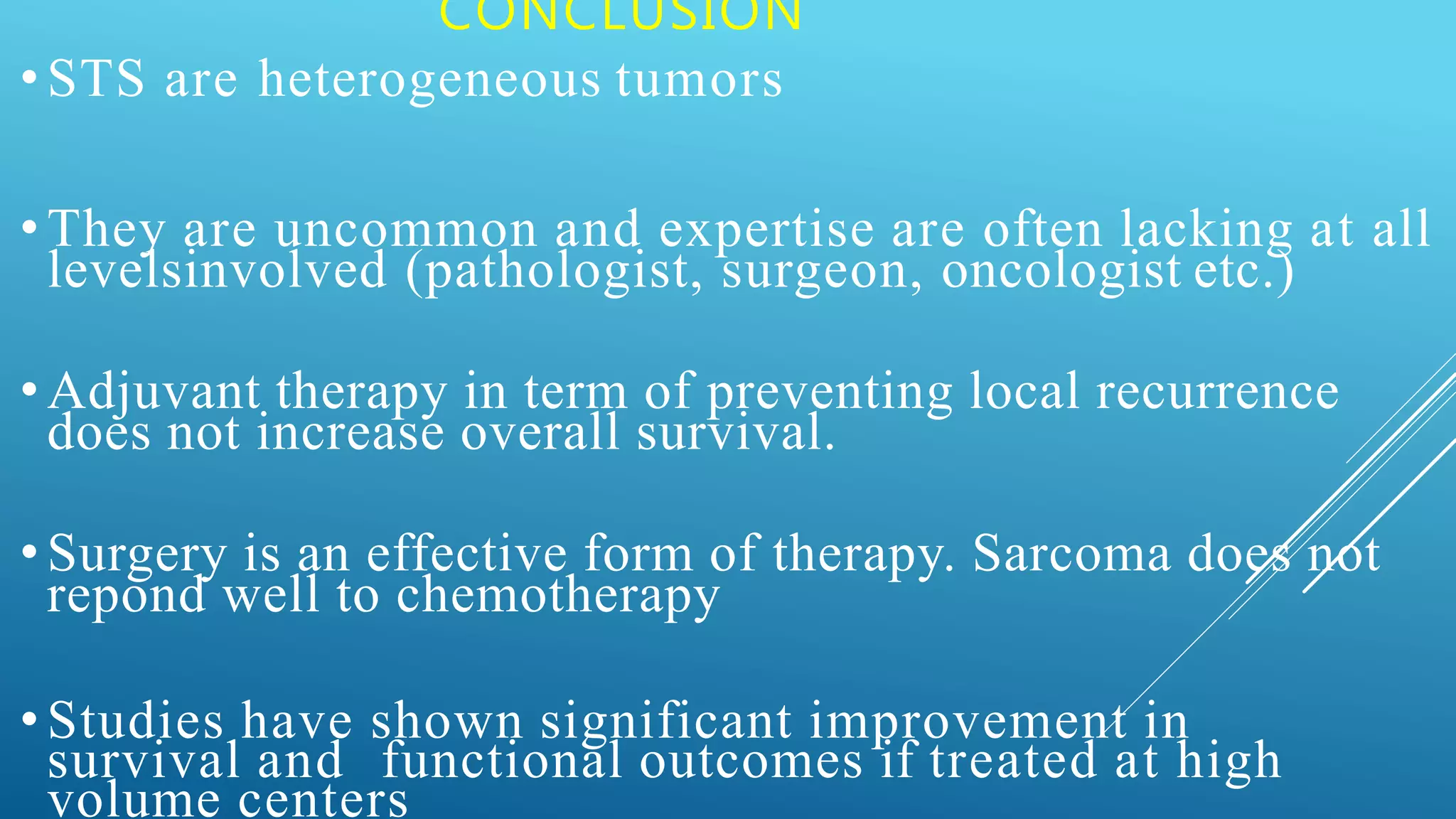 Soft tissue sarcomas | PPTX