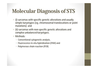 Soft tissue sarcoma (sts) | PDF