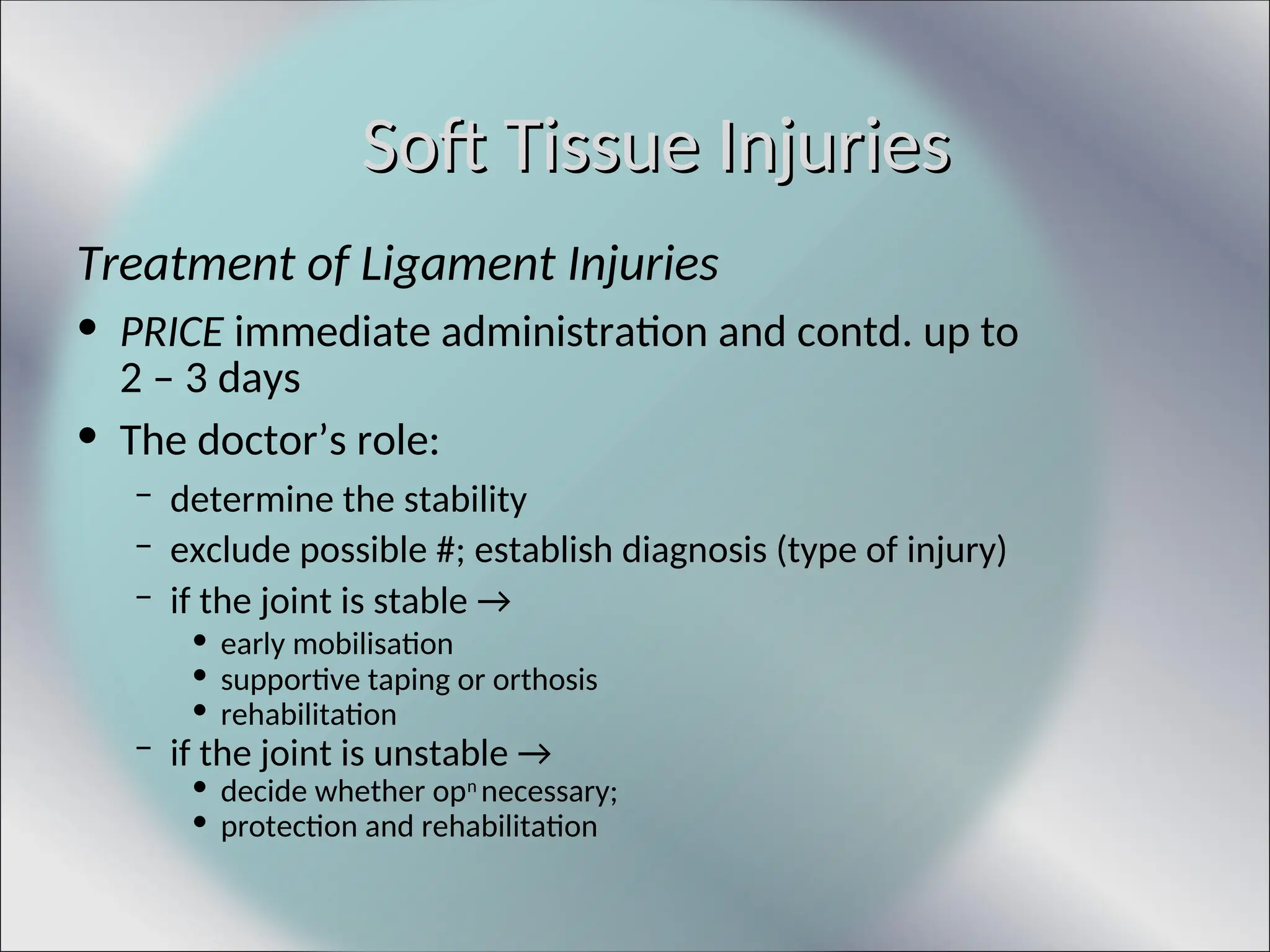Soft Tissues injury for nursing students | PPT