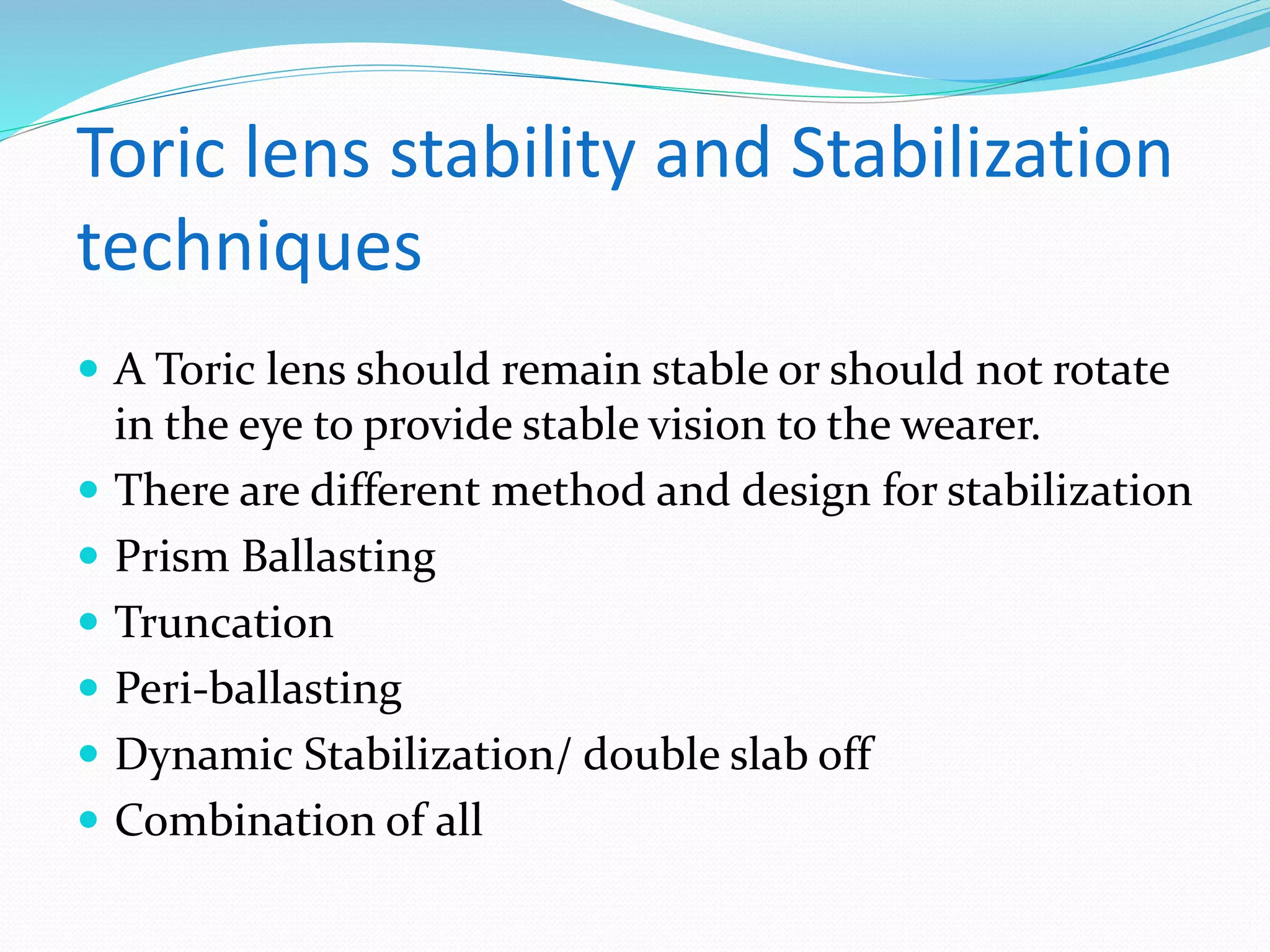Soft toric Contact Lens | PPTX