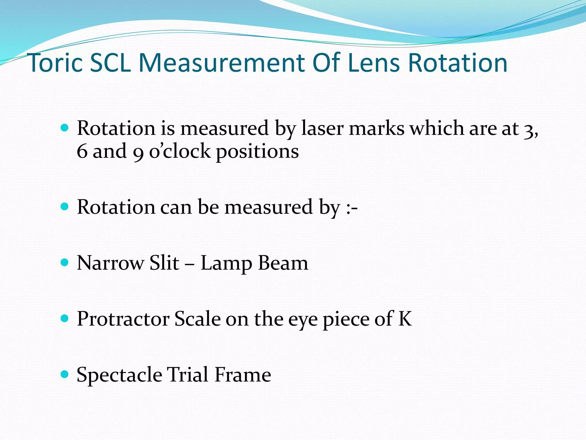 Soft toric Contact Lens | PPTX