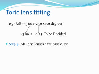 Soft toric Contact Lens | PPTX