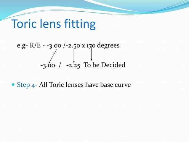 Soft toric Contact Lens | PPTX
