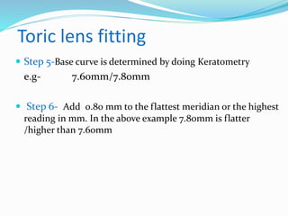 Soft toric Contact Lens | PPTX