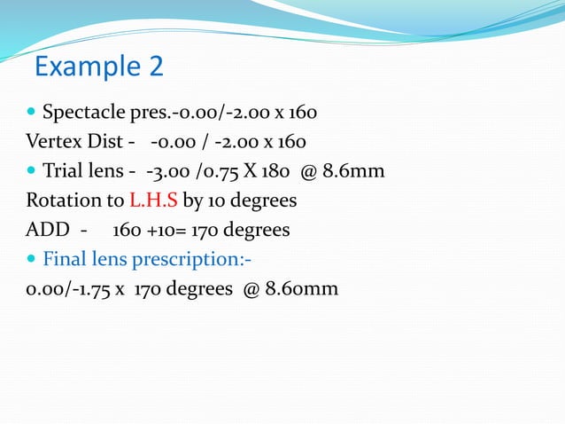 Soft toric Contact Lens | PPTX