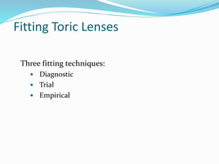 Soft toric Contact Lens | PPTX