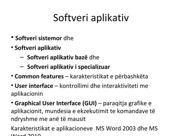 Softveri aplikativ baze ligj e iii | PPT