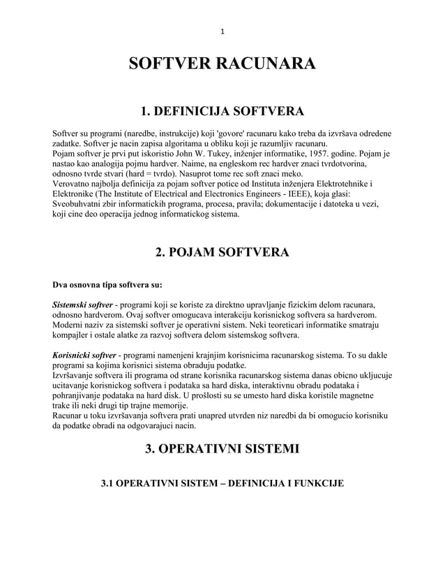Softver racunara | DOCX