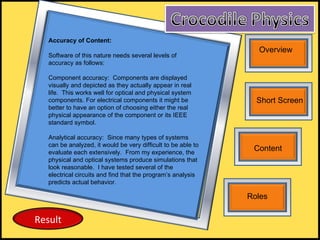 Crocodile Physics | PPT