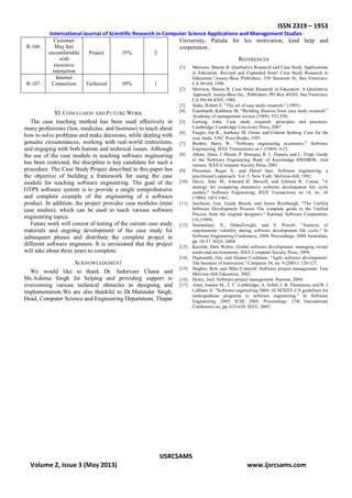 Case Study Based Software Engineering Project Development: State of Art | PDF