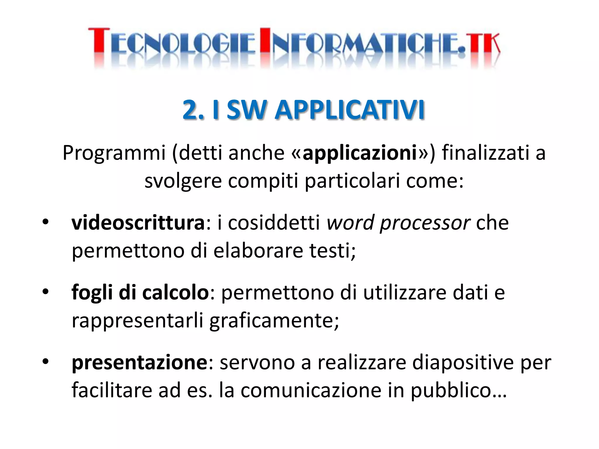 Classificazione software | PPTX