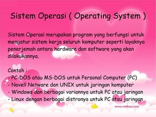 Pengertian dan Jenis-Jenis Software | ODP