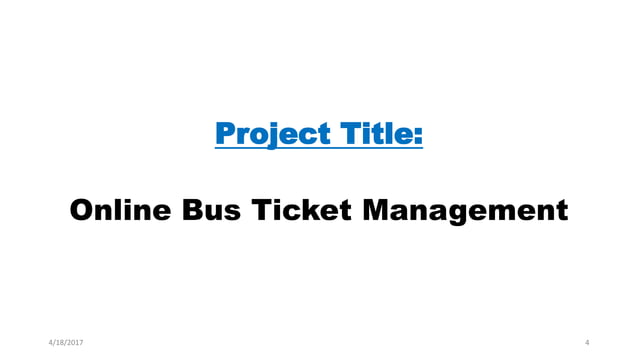 online bus ticket booking system | PPTX