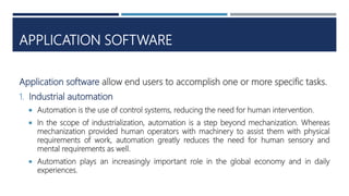 Software | PPTX | Operating Systems | Computer Software and Applications