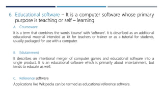 Software | PPTX | Operating Systems | Computer Software and Applications