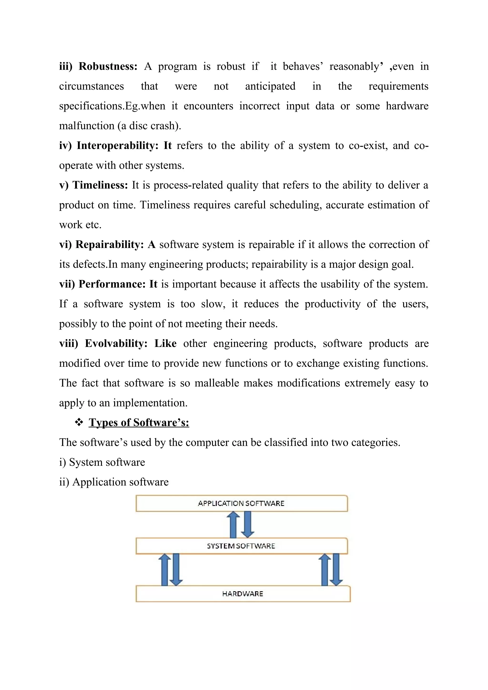 Nature and Qualities of Software, Types of Software | PDF