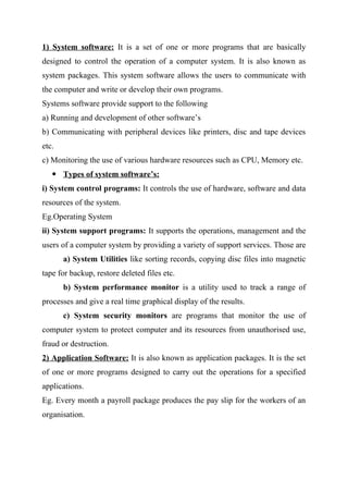 Nature and Qualities of Software, Types of Software | PDF