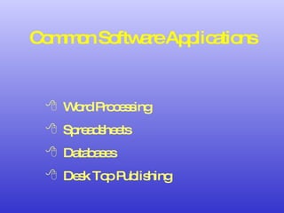 Standard Grade Administration - Software Applications | PPT