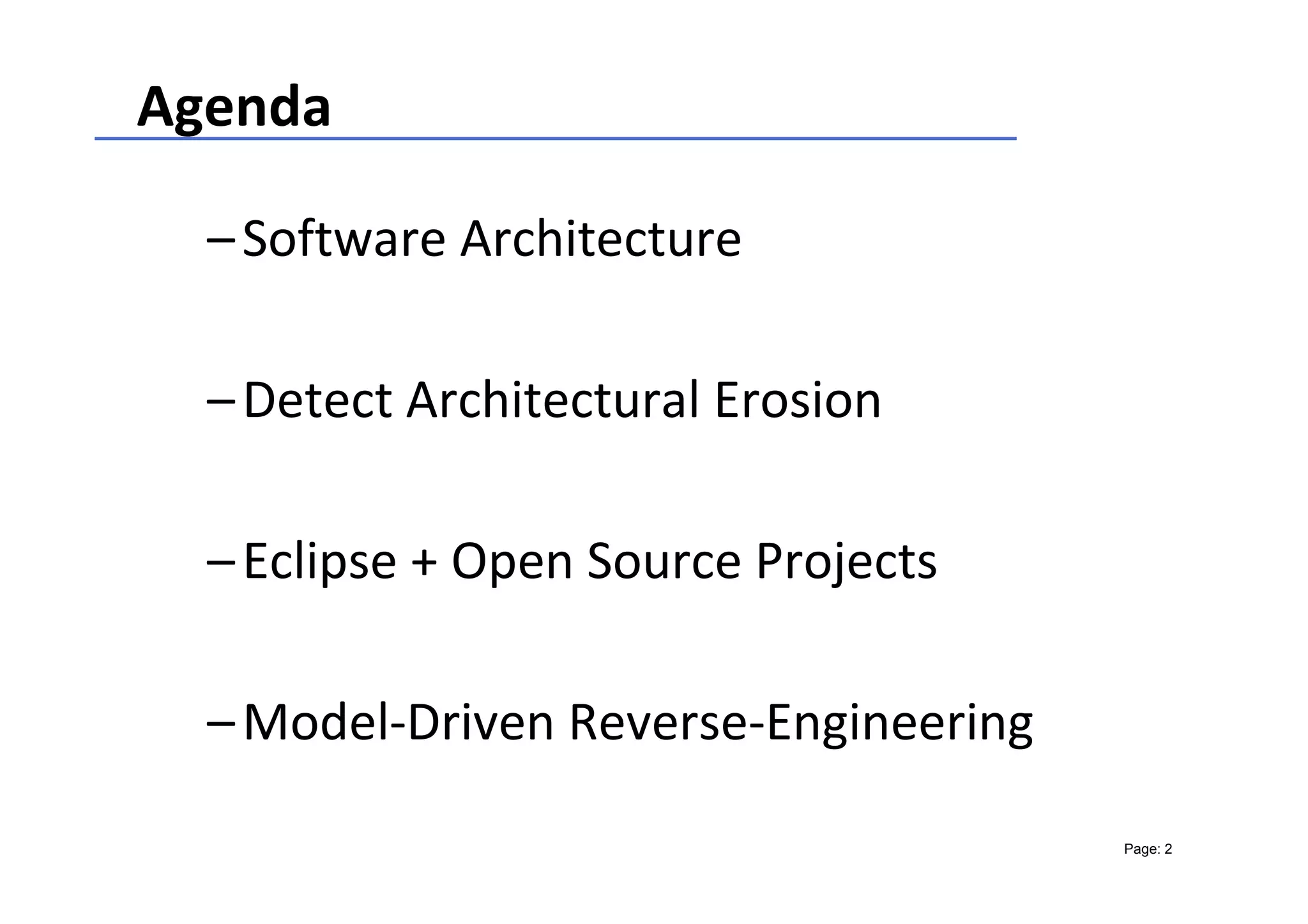 Software Architecture Erosion and Modernization | PPT